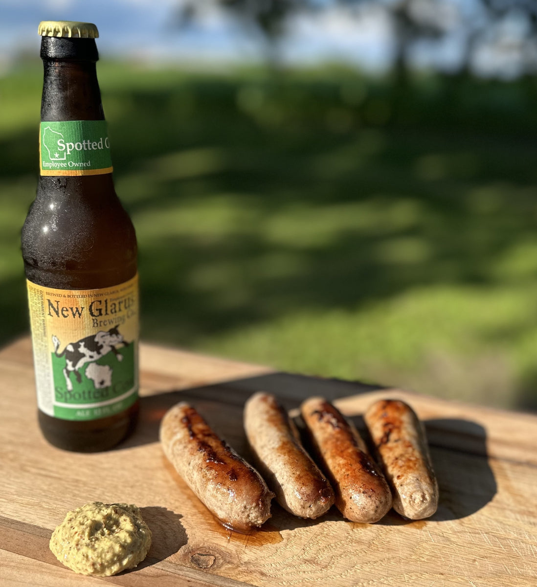 Spotted Cow Beer Free-Raised Pork Bratwurst (12oz) – Peterson Craft Meats